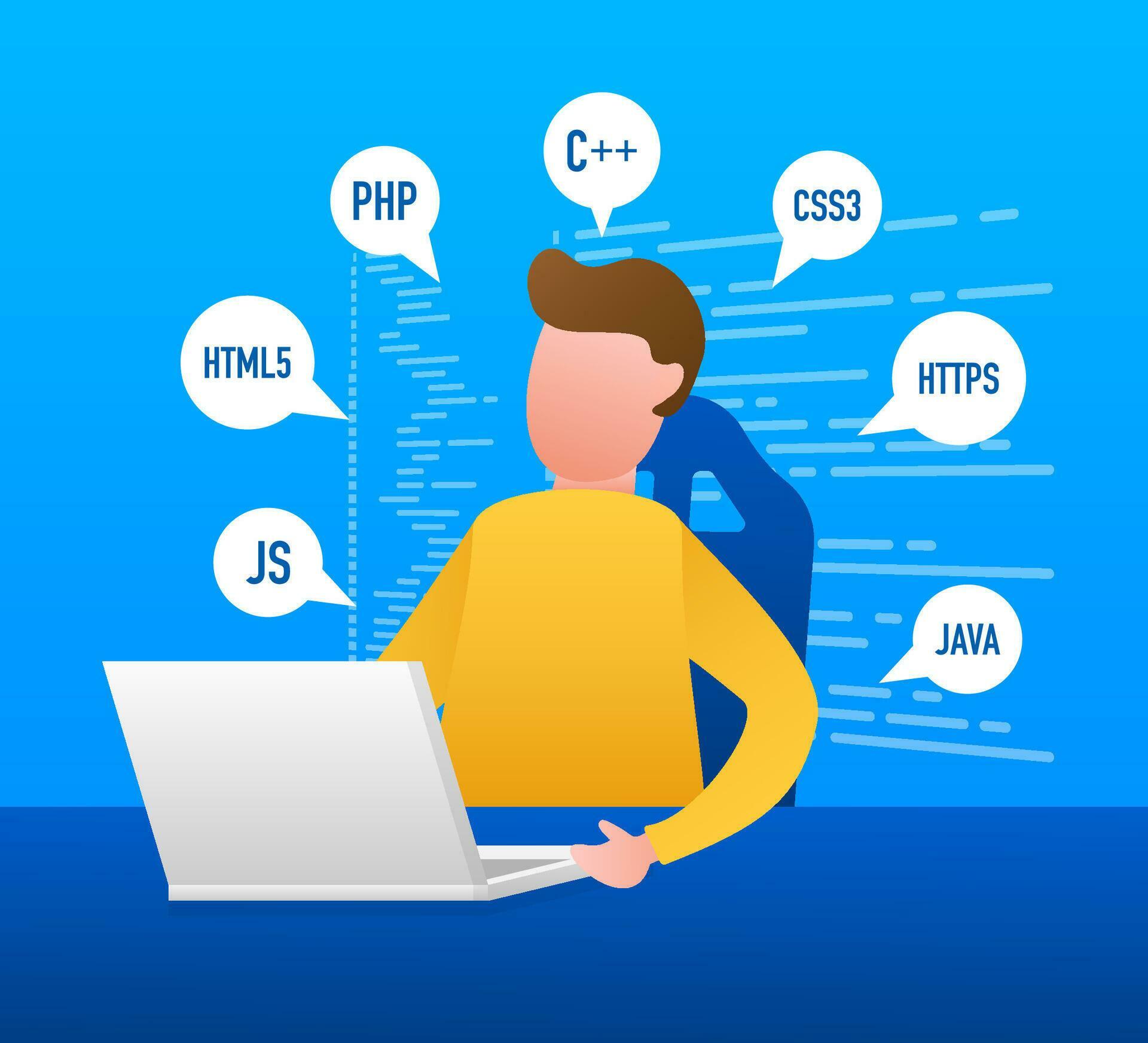 Digital Java Code Text Computer Software Coding Vector Concept Programming Coding Script Java