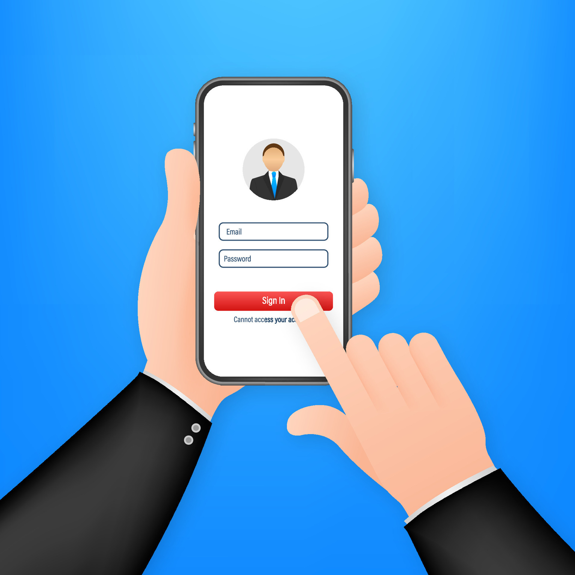 Sign in to account, user authorization, login authentication page ...