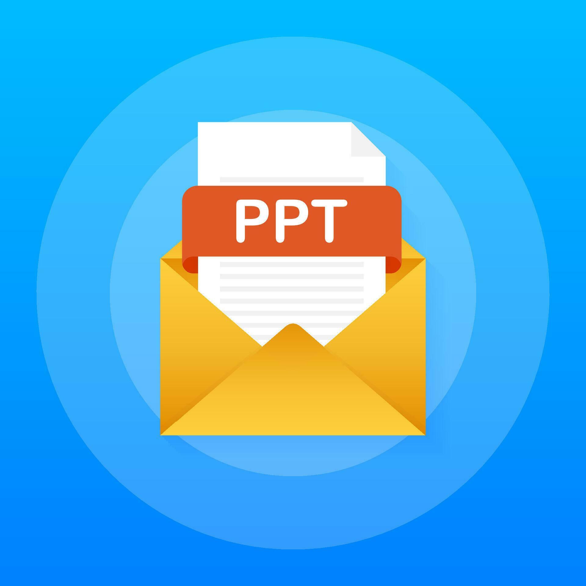 Download PPT button. Downloading document concept. File with PPT label ...