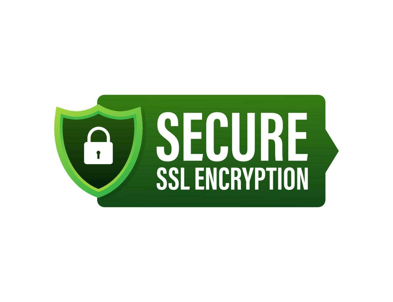 Secure Connection Icon Vector Illustration Isolated On White Background Flat Style Secured Ssl