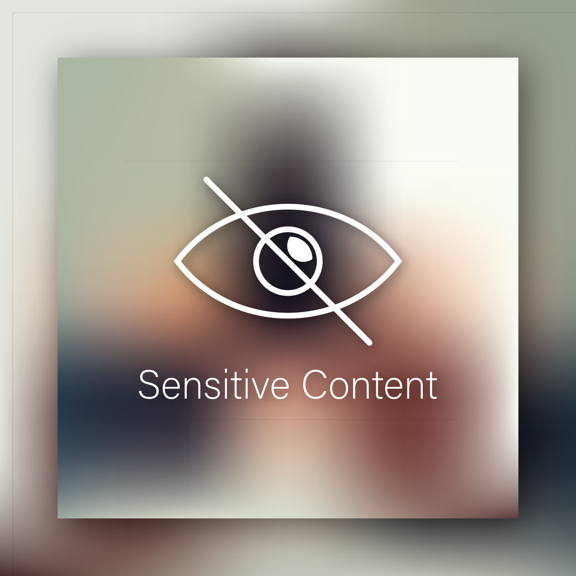 Sensitive photo content. Inappropriate content. Internet safety concept. Attention Sign. Vector ...
