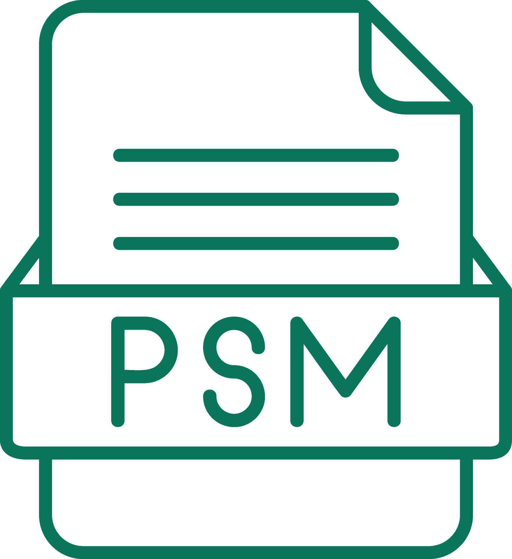 Psm File Format Vector Icon 29924282 Vector Art At Vecteezy