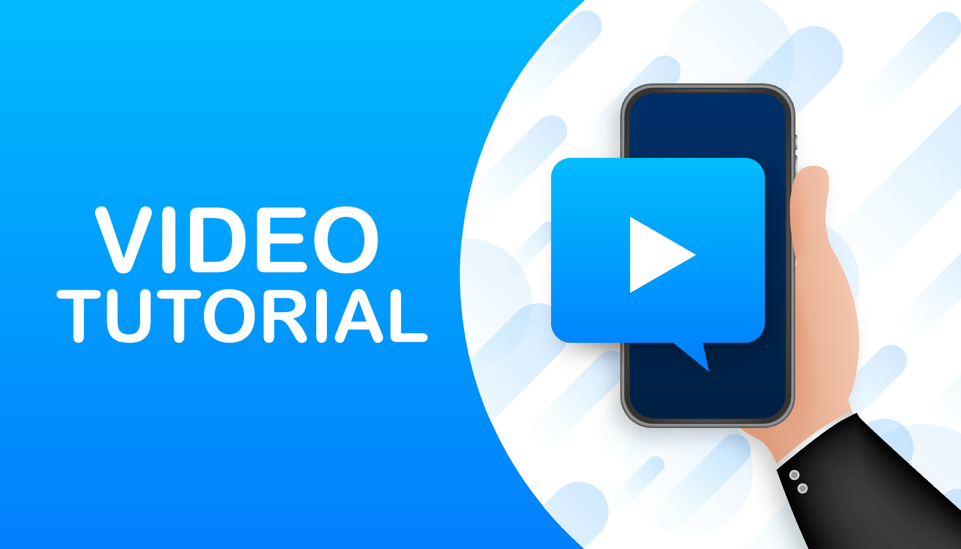 Video tutorials icon concept. Study and learning background, distance ...
