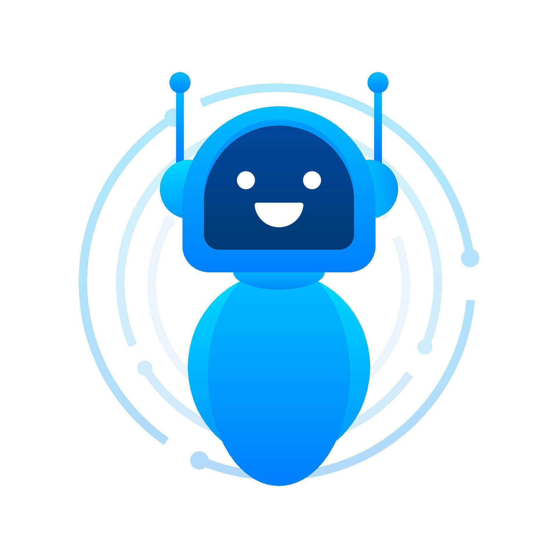 Robot Icon Bot Sign Design Chatbot Symbol Concept Voice Support