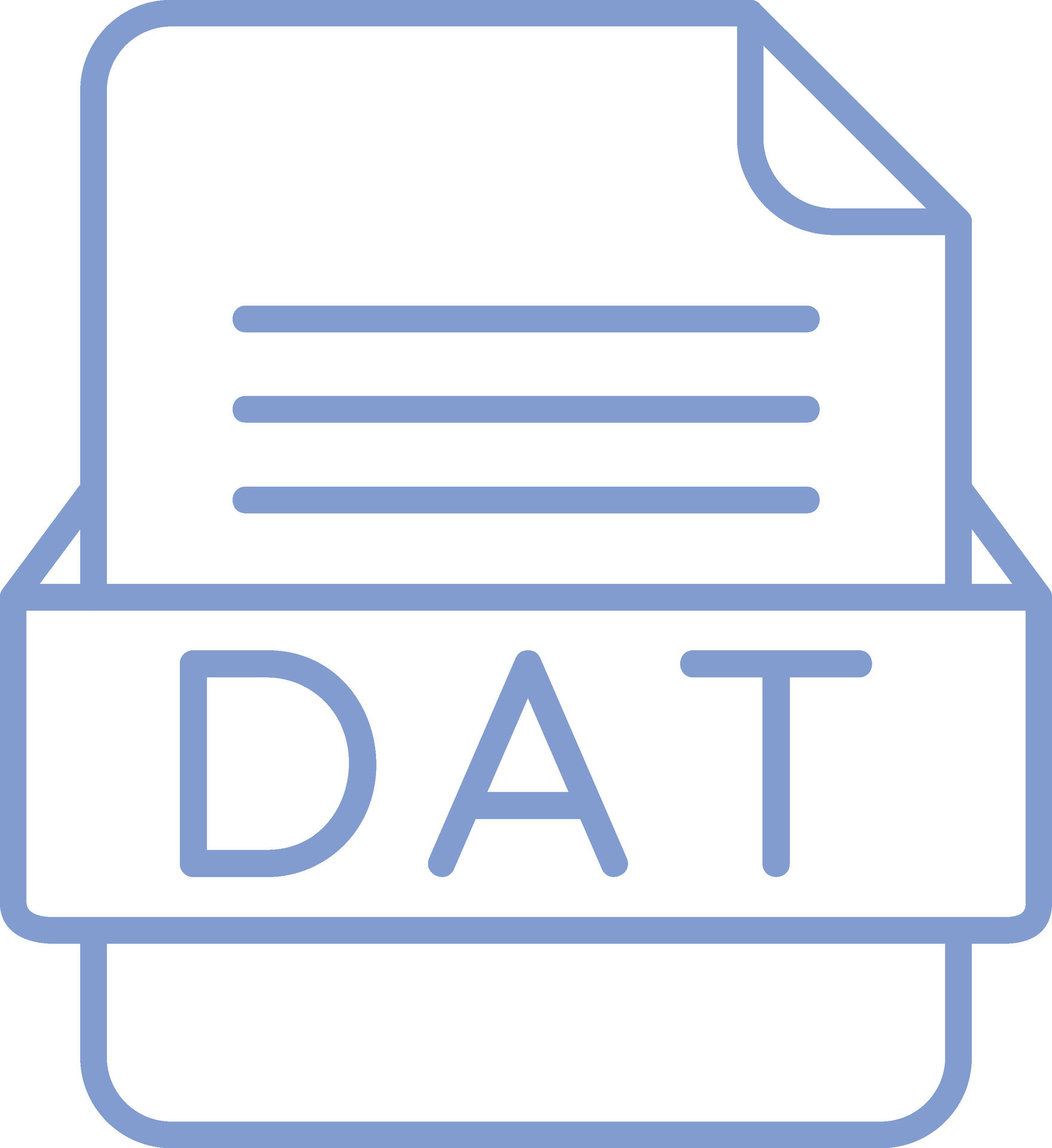 Dat File Format Vector Icon 29925329 Vector Art At Vecteezy