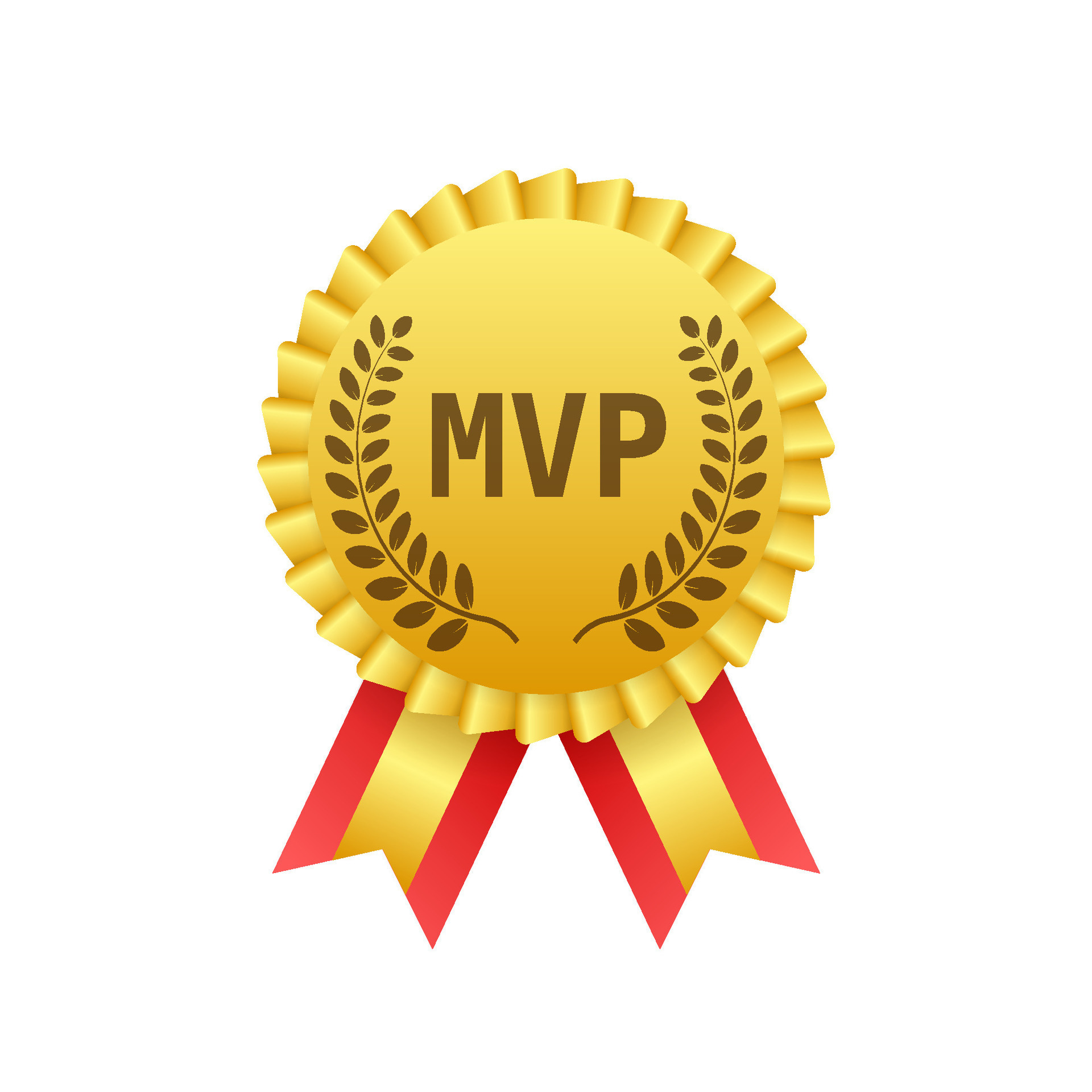 MVP gold medal award on white background. Vector stock illustration ... MVP gold medal award on white background. Vector stock illustration ...