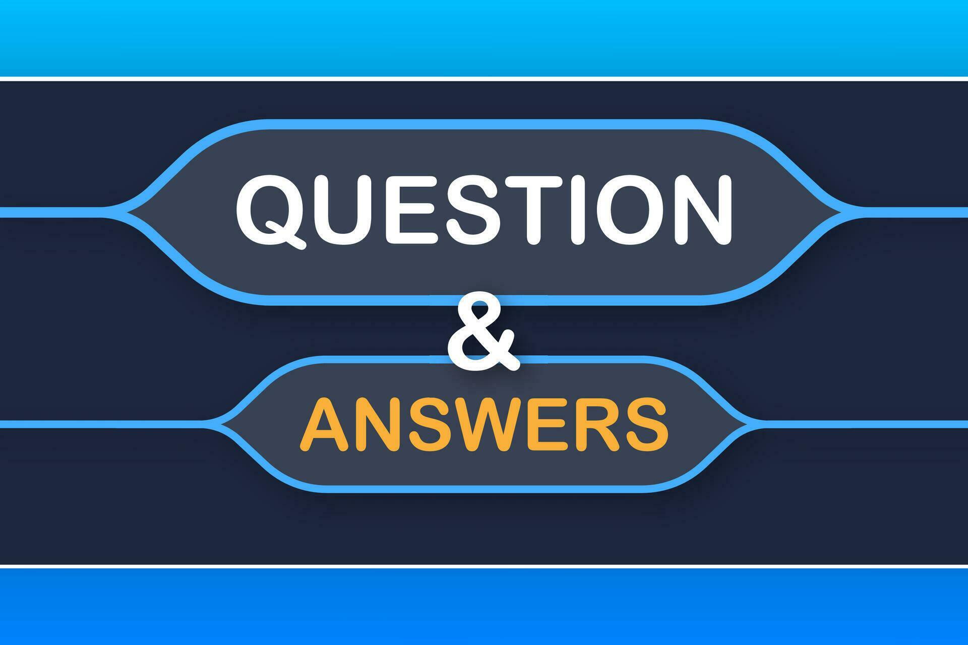 Question and Answer Bubble Chat on white background. Vector stock ...