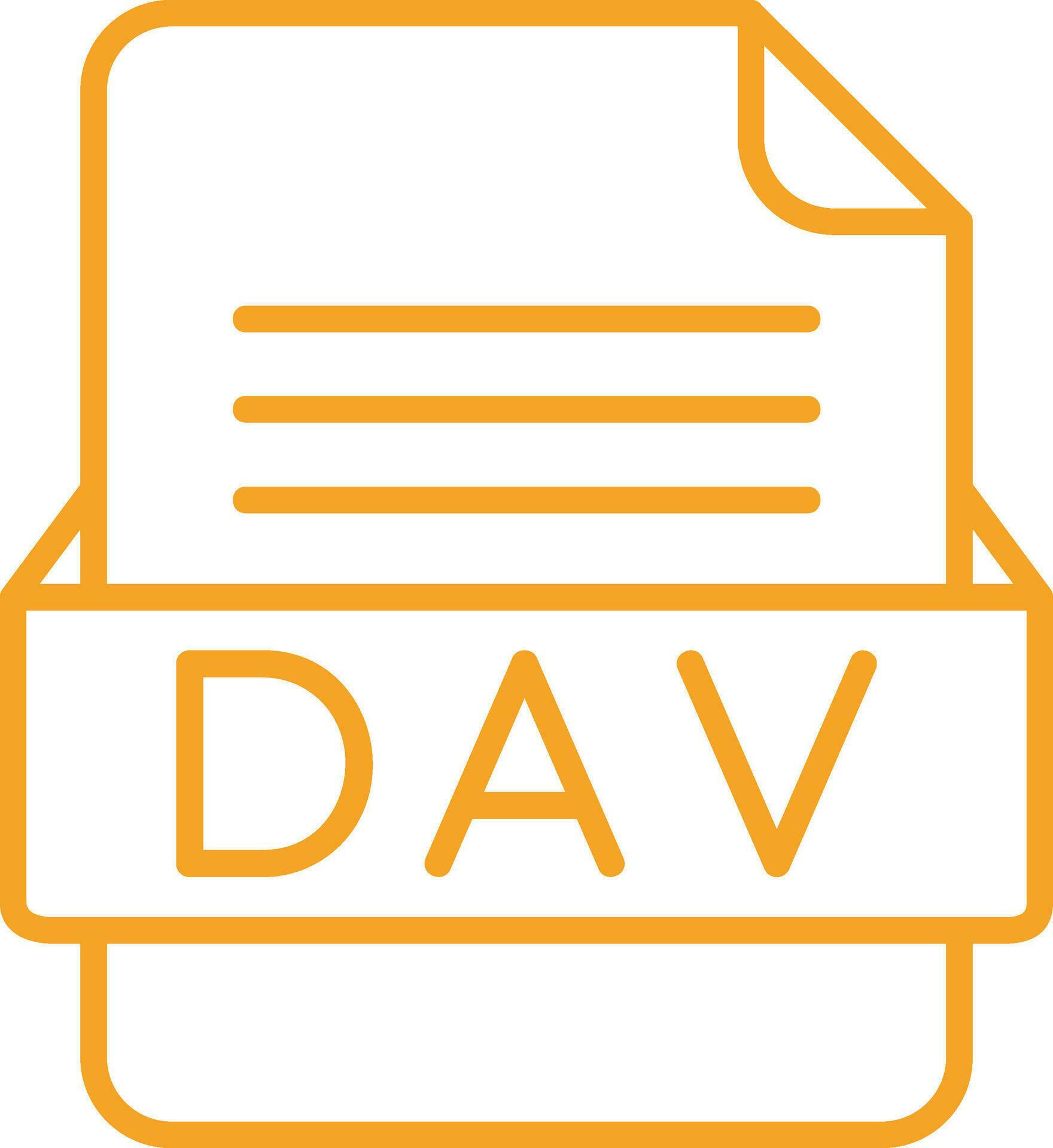 DAV File Format Vector Icon 29926693 Vector Art at Vecteezy
