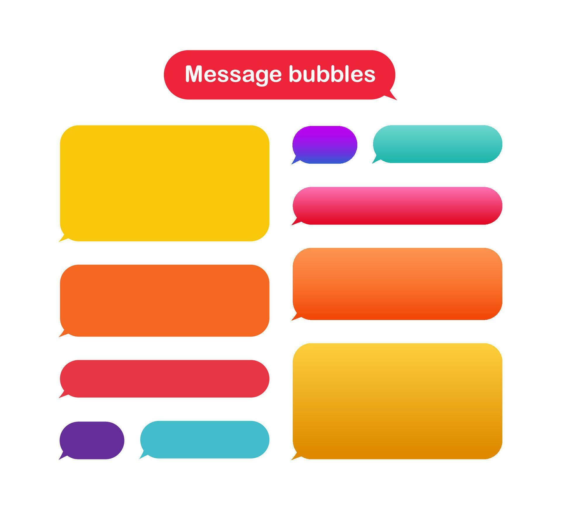 Message bubbles design template for messenger chat 29926927 Vector Art ...