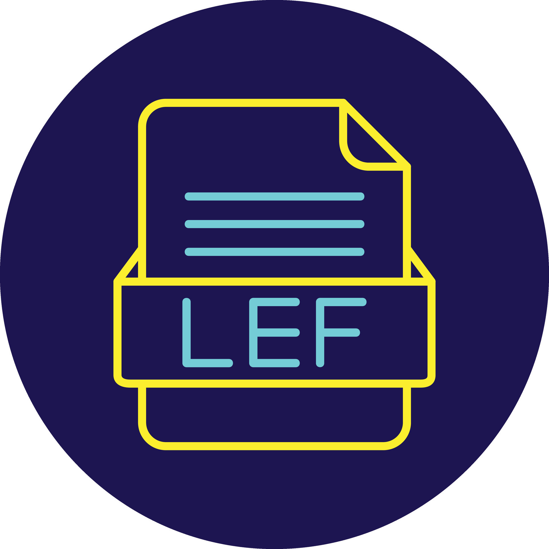 Lef File Format Vector Icon 29927138 Vector Art At Vecteezy