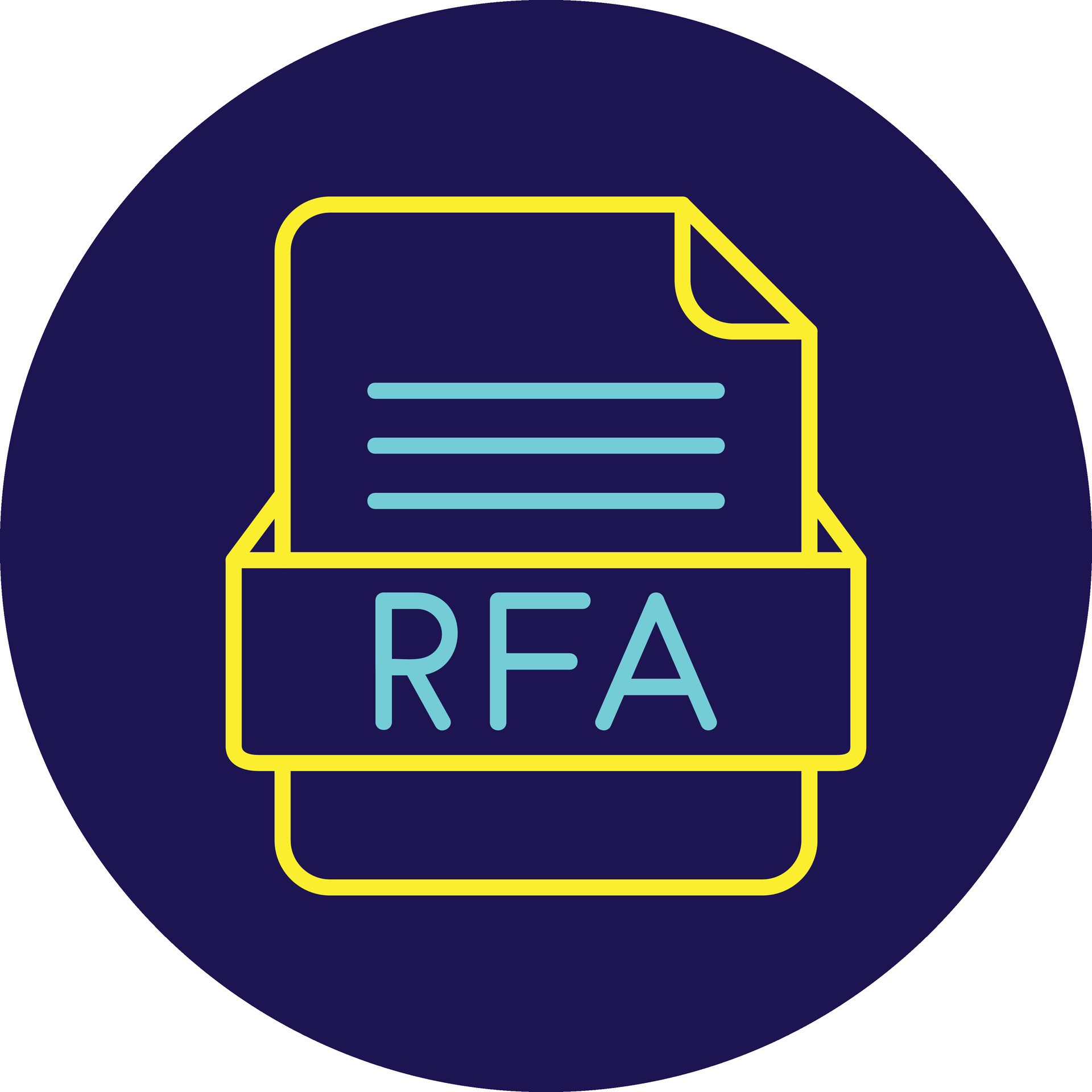 Rfa File Format Vector Icon 29927846 Vector Art At Vecteezy