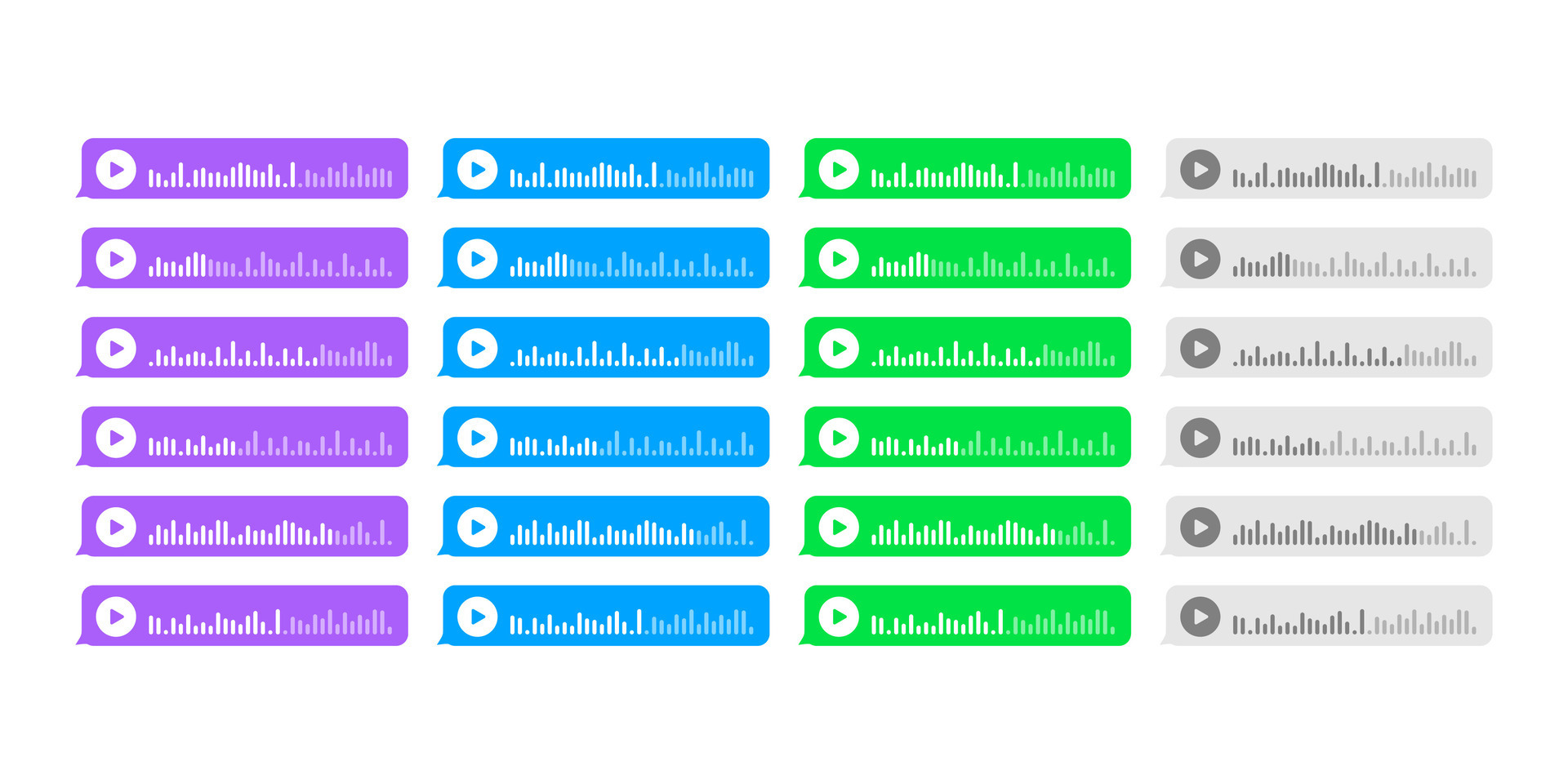 Voice, Record Audio message, speech bubble. Messenger chat screen ...