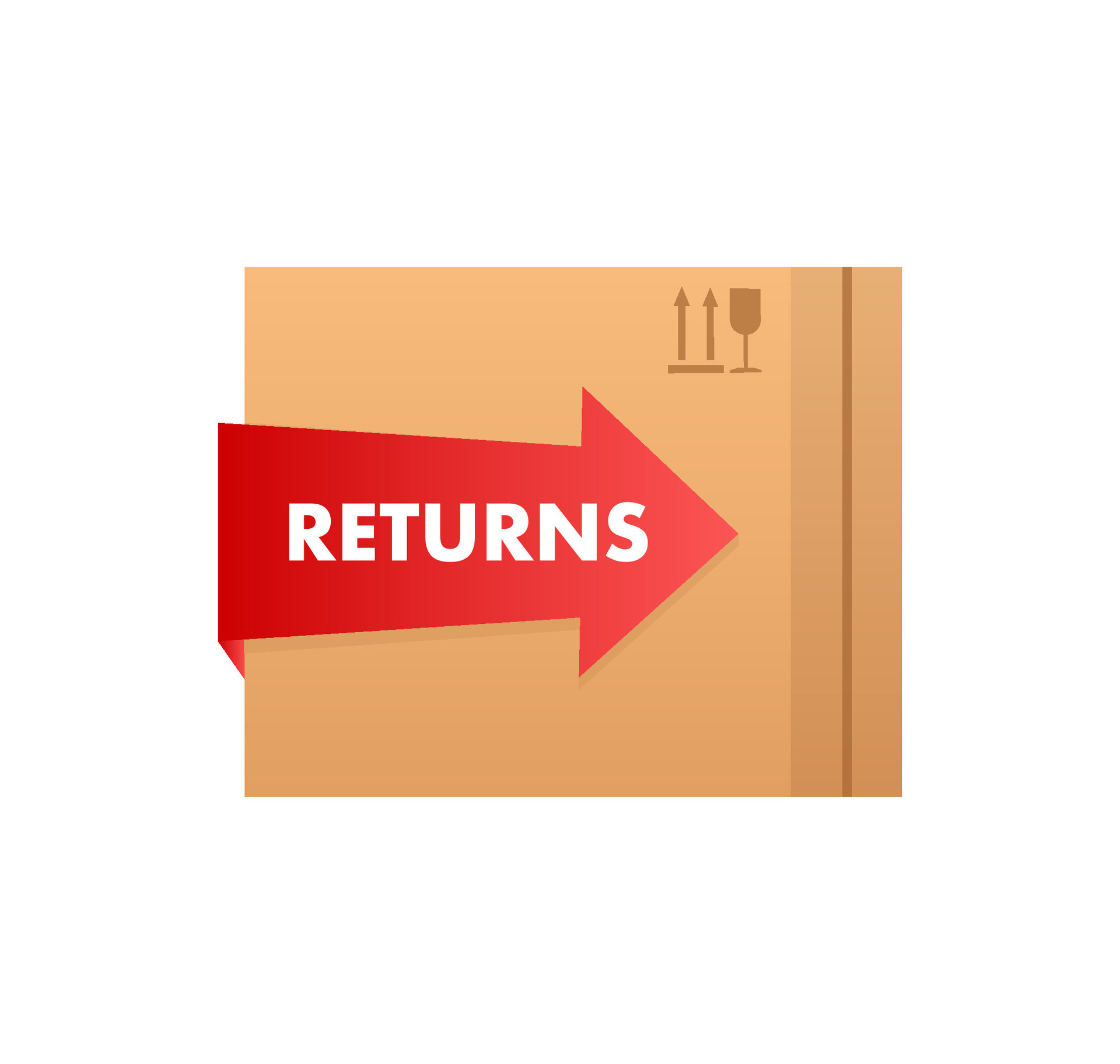 Returns box, great design for any purposes. Vector concept. Courier service delivery. 29928088 ...