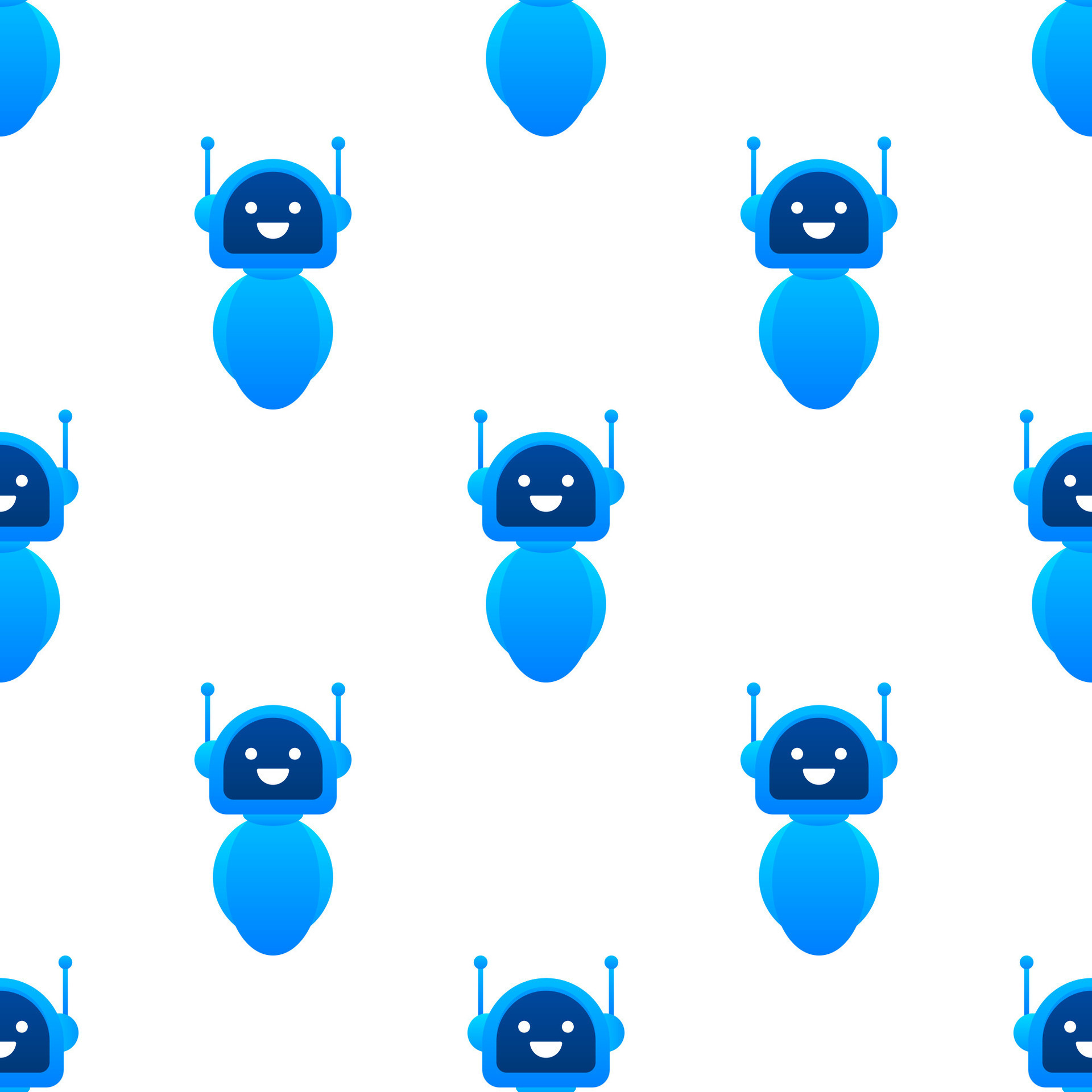 Robot pattern. Bot sign design. Chatbot symbol concept. Voice support ...