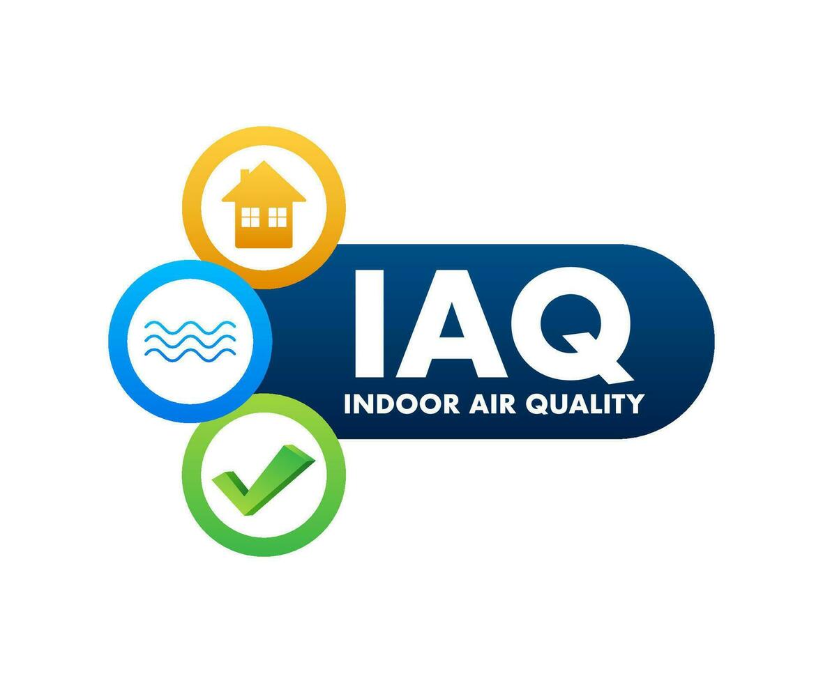 IAQ Indoor Air Quality. Ventilation system. Vector stock illustration 29928194 Vector Art at ...
