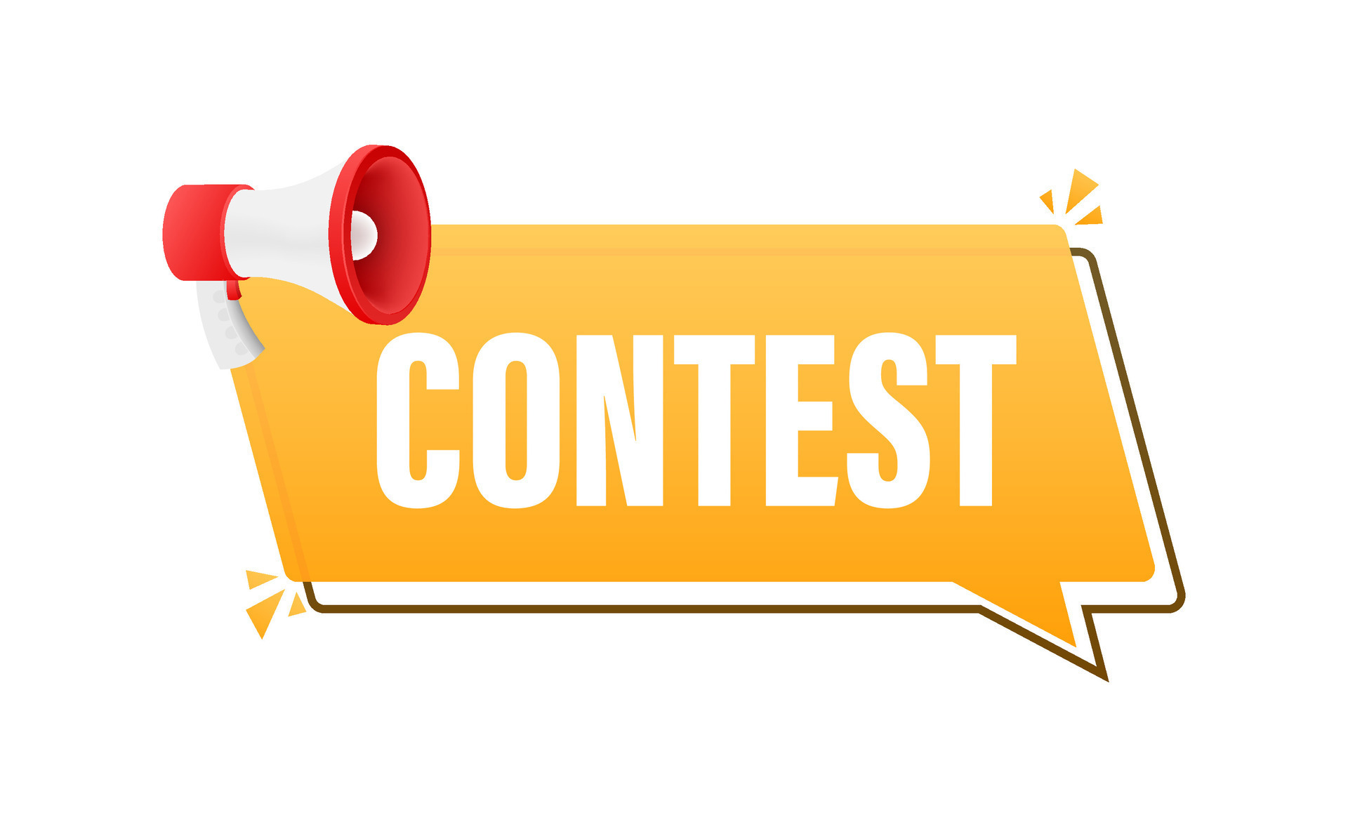 Megaphone with Contest speech bubble. Vector stock illustration ... Megaphone with Contest speech bubble. Vector stock illustration ...