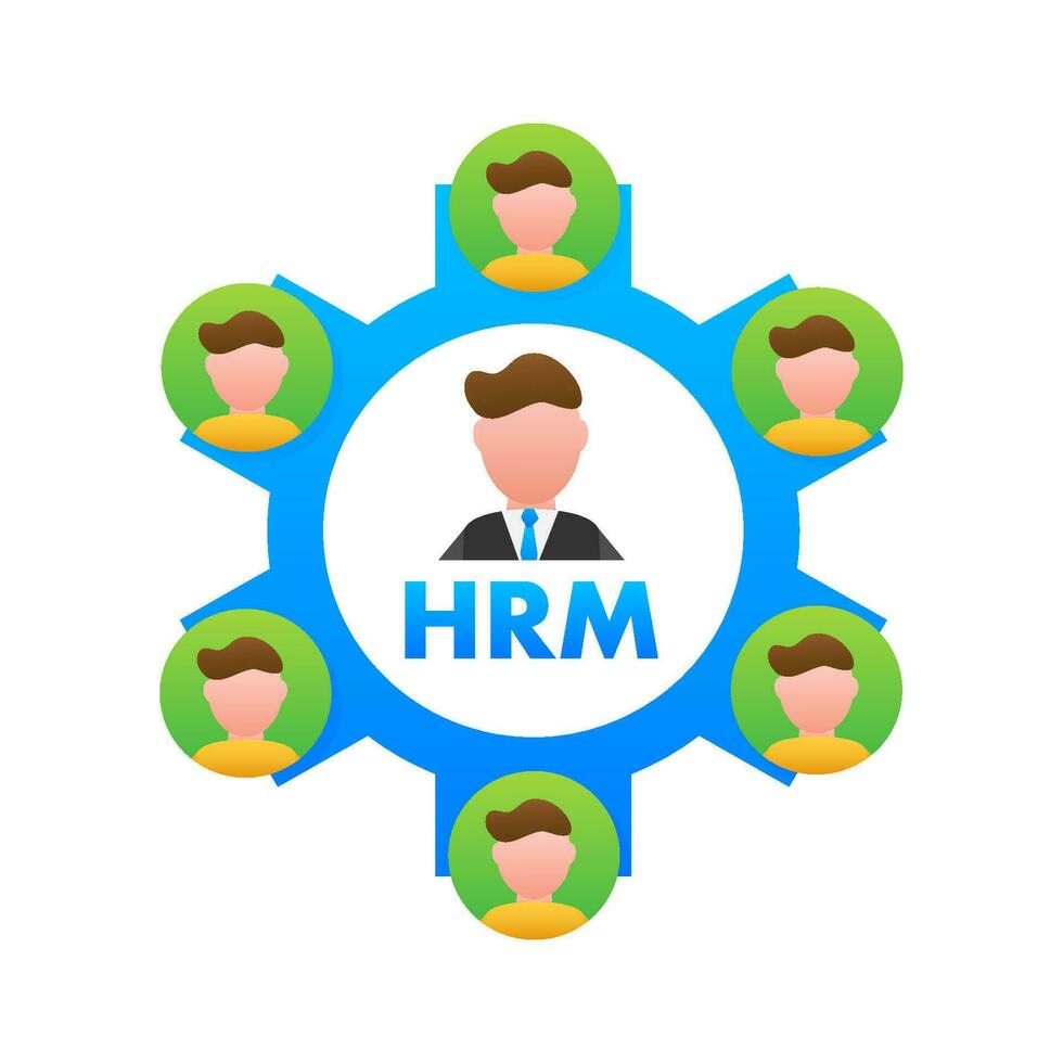 HRM Human Resource Management icon, label badge. Vector stock ... HRM Human Resource Management icon, label badge. Vector stock ...
