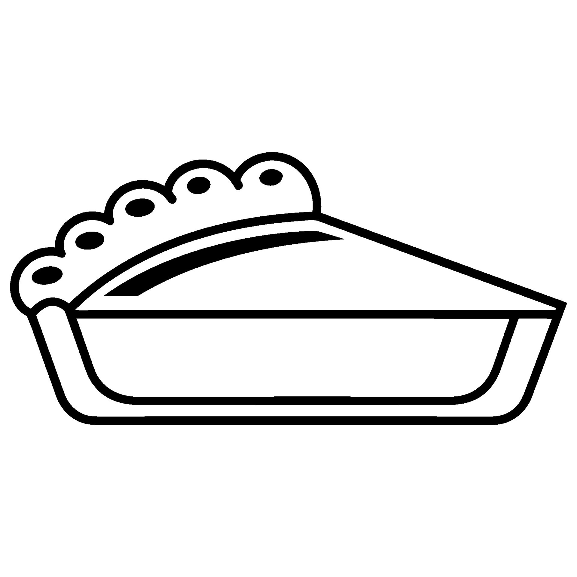 Black And White Whole Pie Clipart