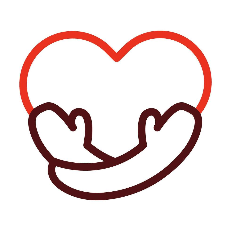 Self Love Vector Thick Line Two Color Icons For Personal And Commercial ...