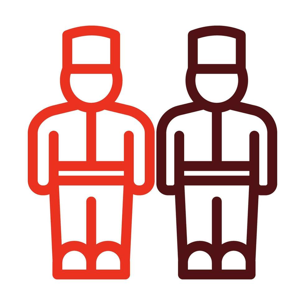 Marching Vector Thick Line Two Color Icons For Personal And Commercial ...