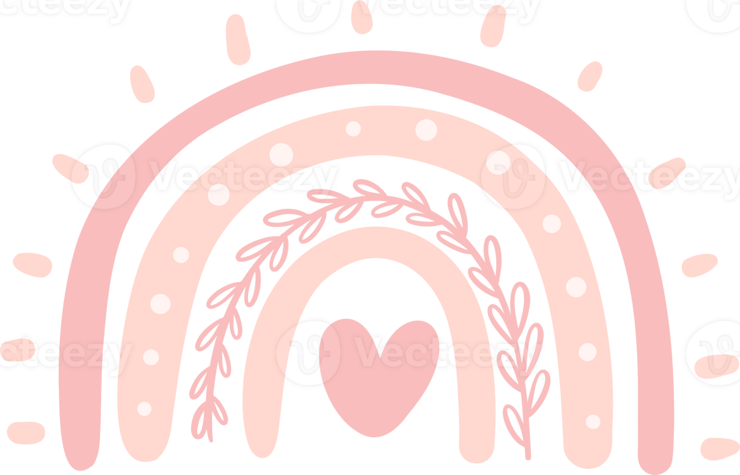 Boho rainbow pink 29937280 PNG