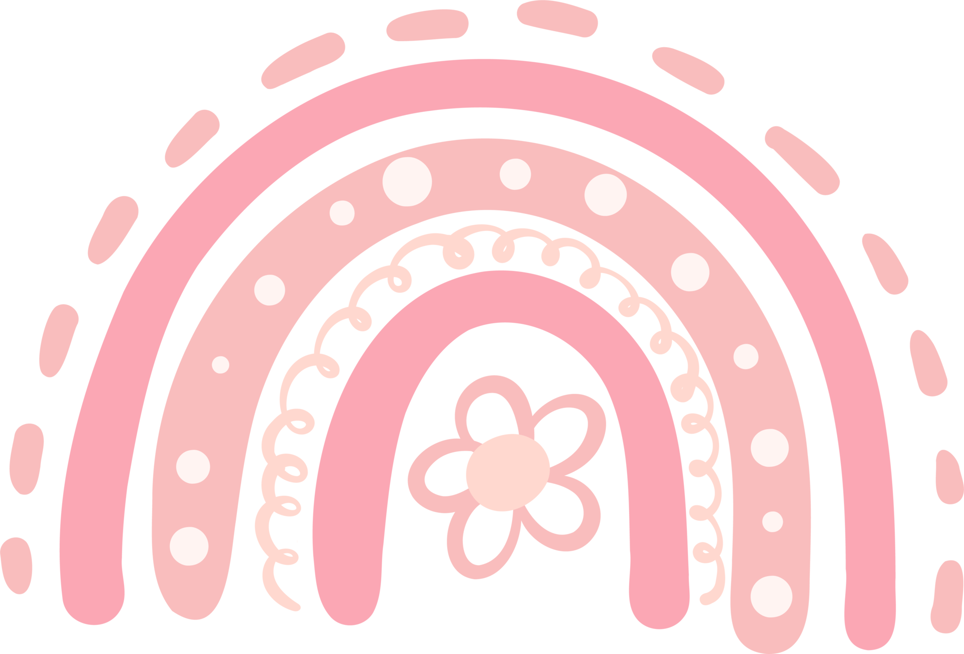 Boho rainbow pink 29937369 PNG