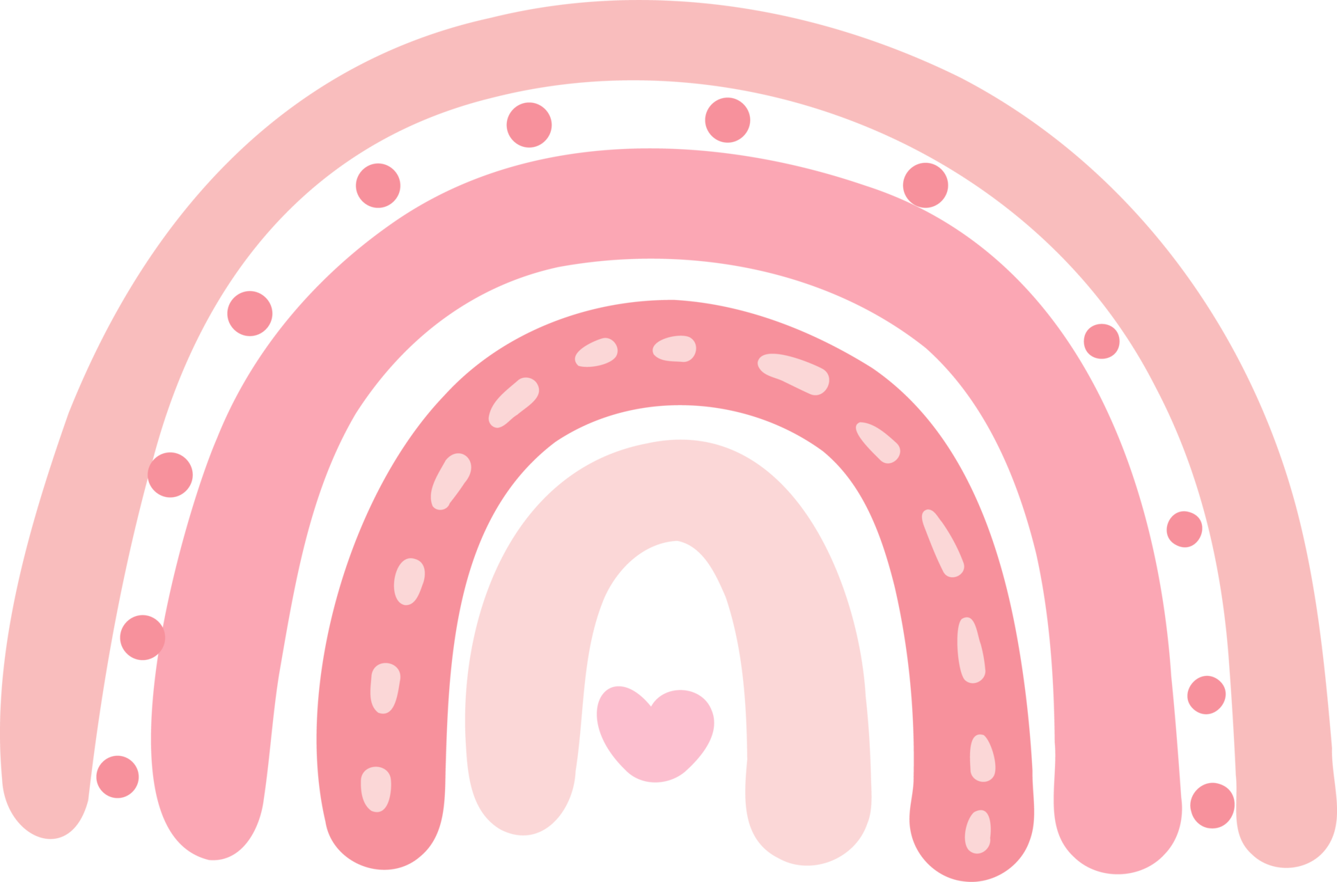 Boho rainbow pink 29937430 PNG