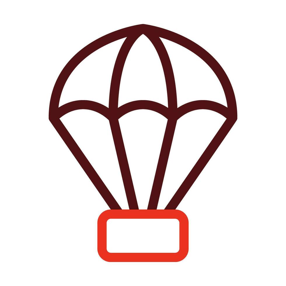 Parachute Vector Thick Line Two Color Icons For Personal And Commercial ...