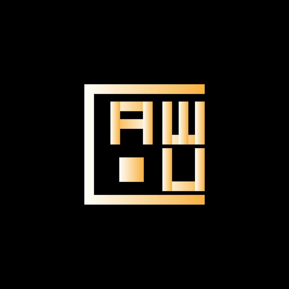 AWU letter logo vector design, AWU simple and modern logo. AWU luxurious alphabet design ...