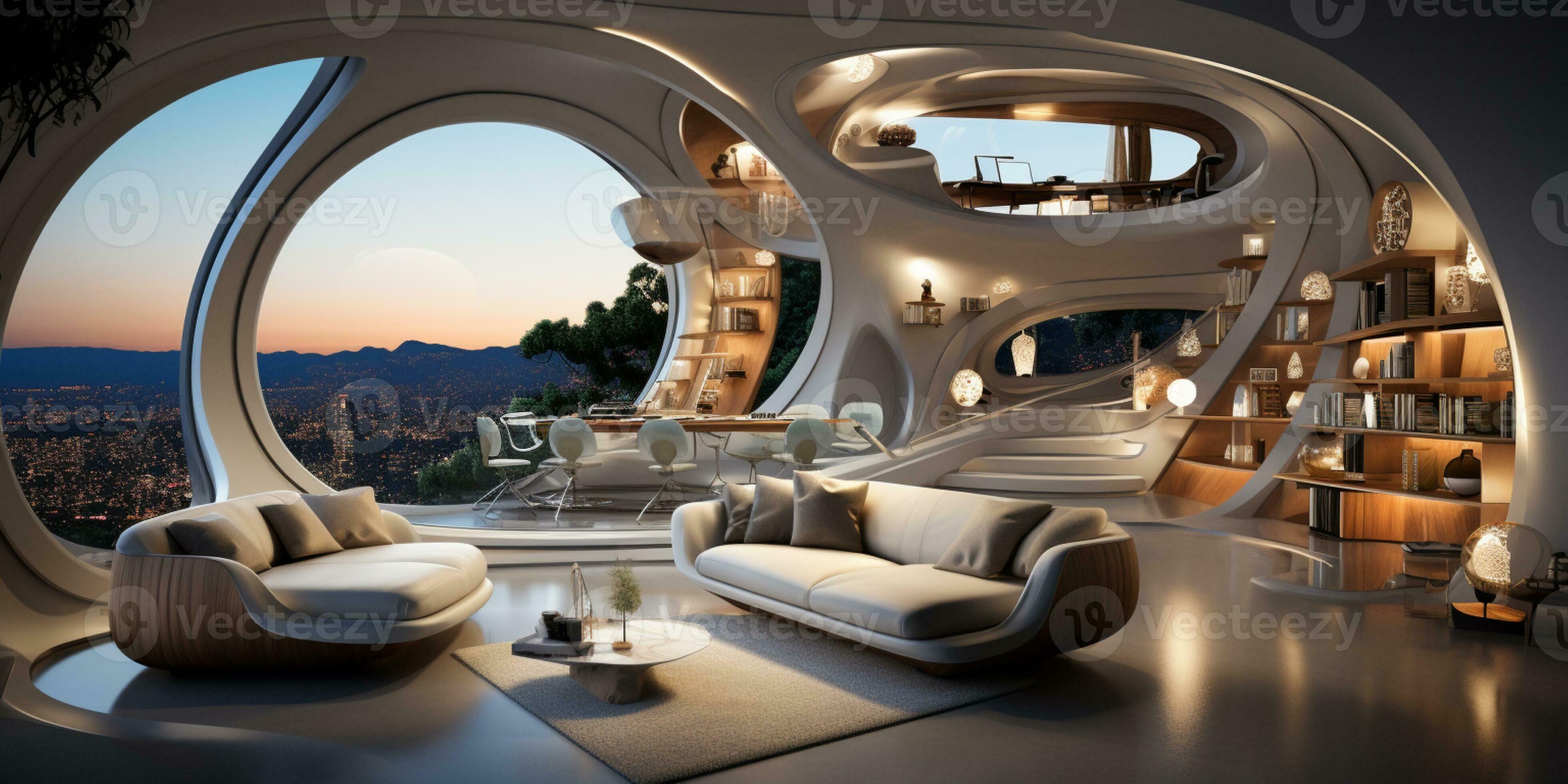 Futuristic room design of the apartment house 29943010 Stock Photo at ...