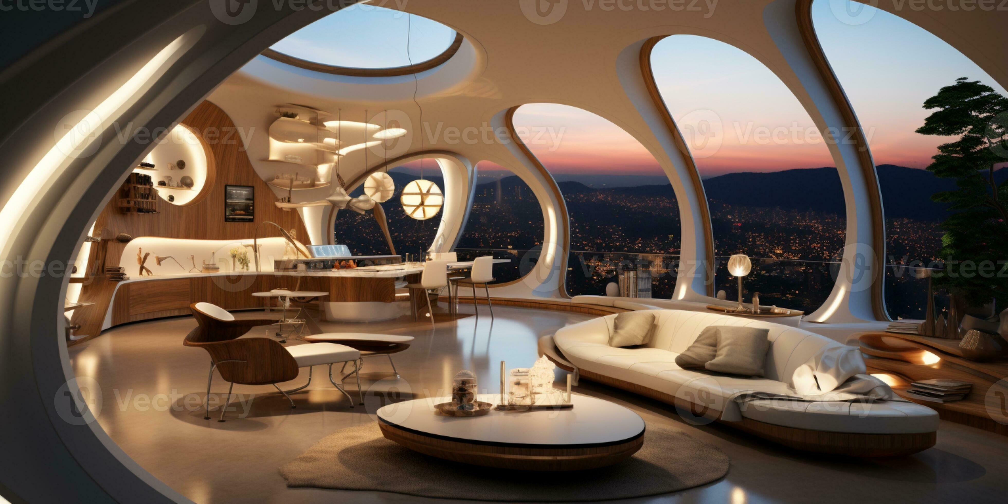 Futuristic room design of the apartment house 29943019 Stock Photo at ...