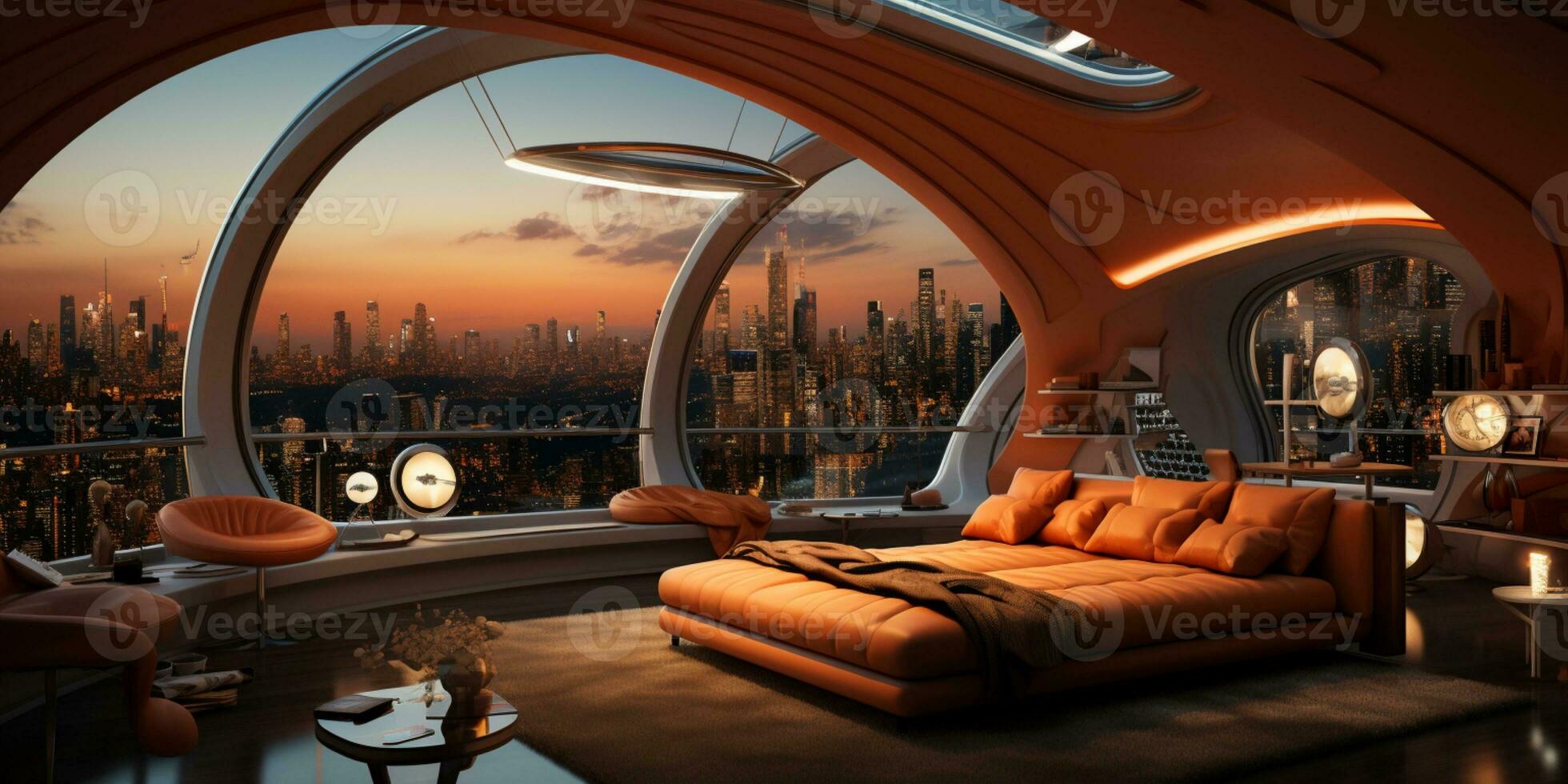 Futuristic room design of the apartment house 29943023 Stock Photo at ...
