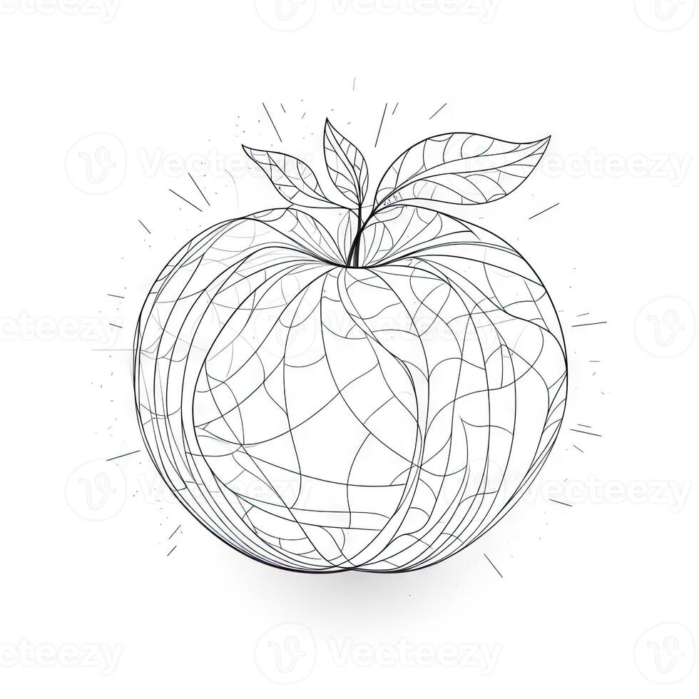 Apple Line Drawing Stock Photos, Images and Backgrounds for Free Download
