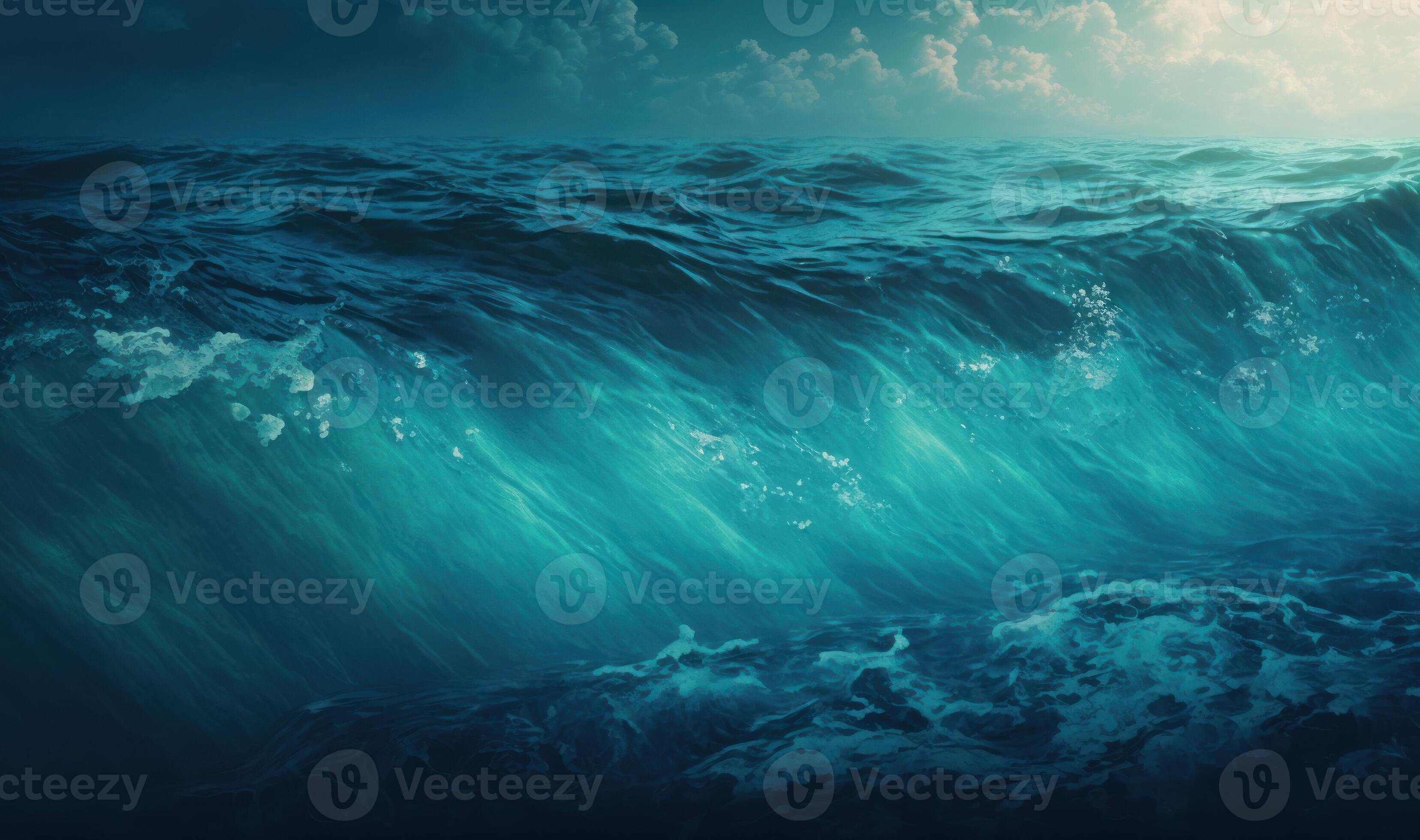 Ethereal Deep Blue Sea Water Texture for Dreamy Backgrounds Generative ...