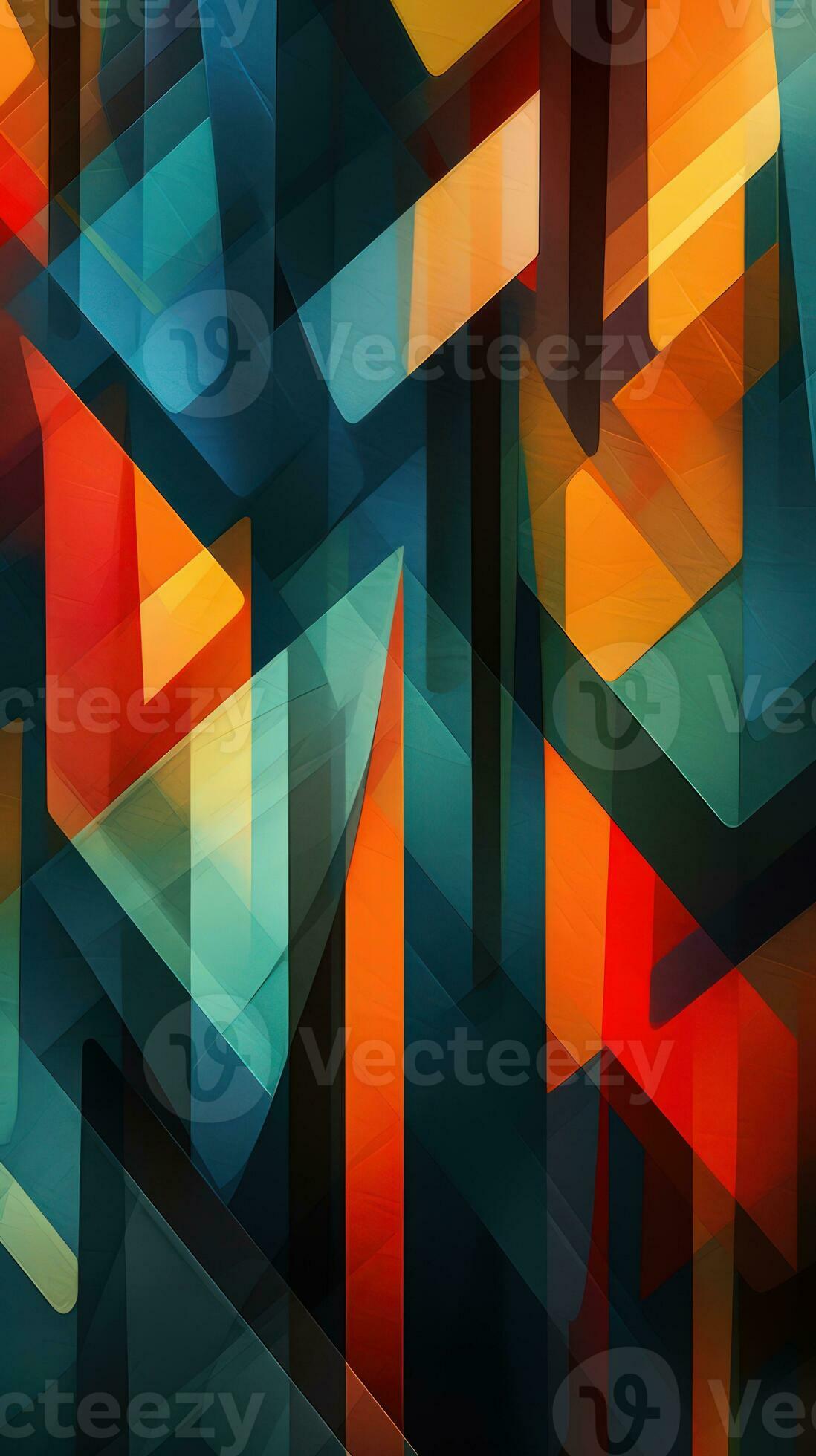 Contemporary Abstract Composition With Intersecting Planes And Bold Color Palette Ai Generated