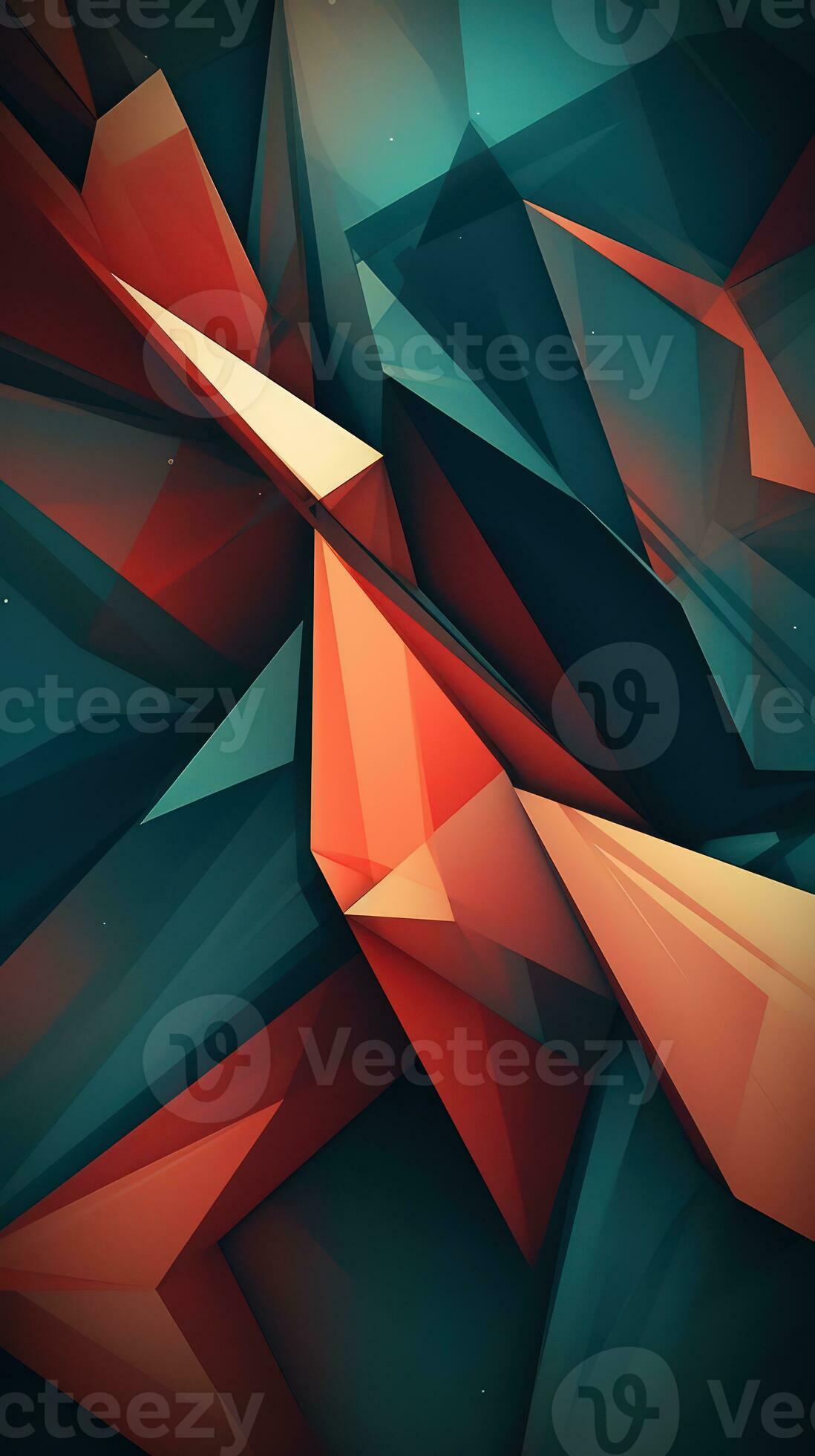 Dynamic Abstract Design With Angular Shapes And Contrasting Color