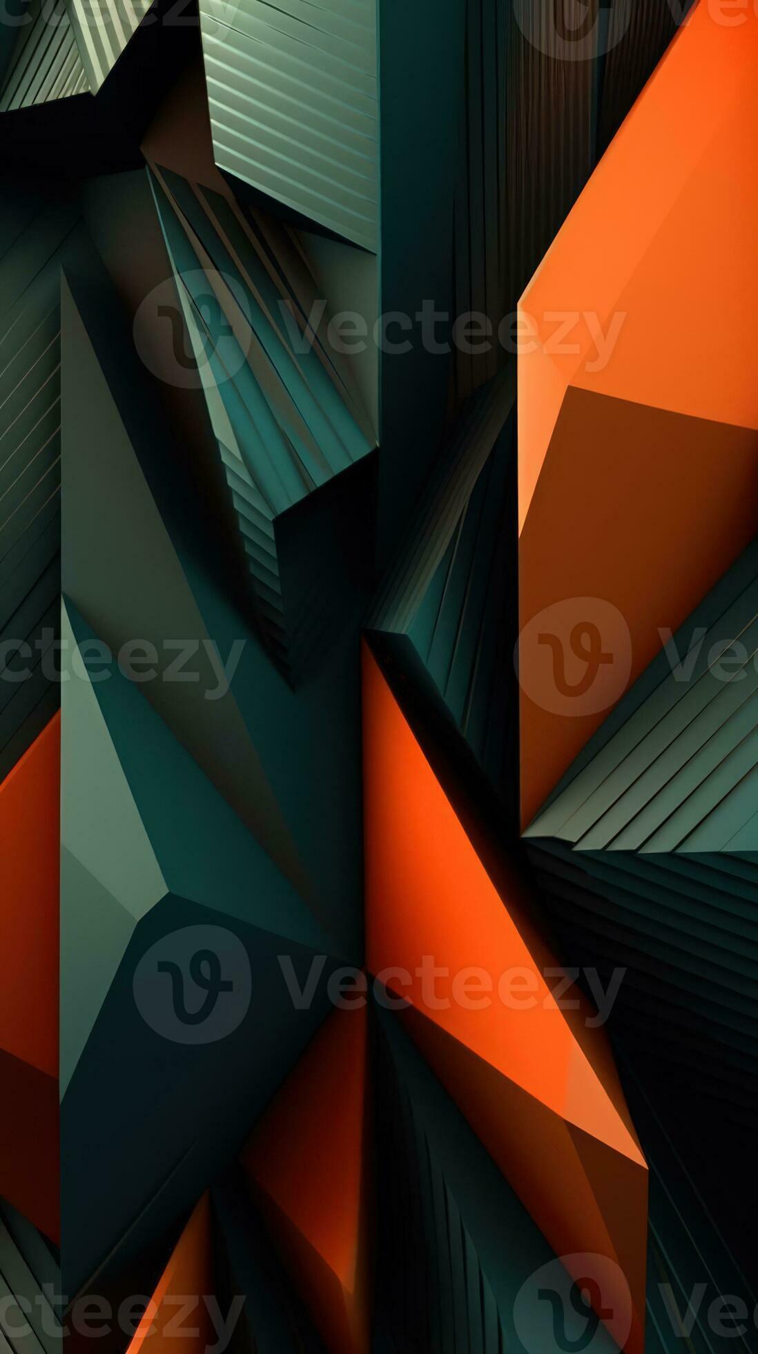 Dynamic Abstract Design With Angular Shapes And Contrasting Color