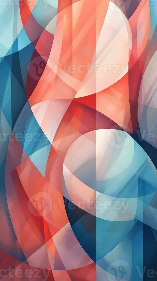 Modern Abstract Composition with Overlapping Layers of Translucent Shapes AI Generated 29981977 ...