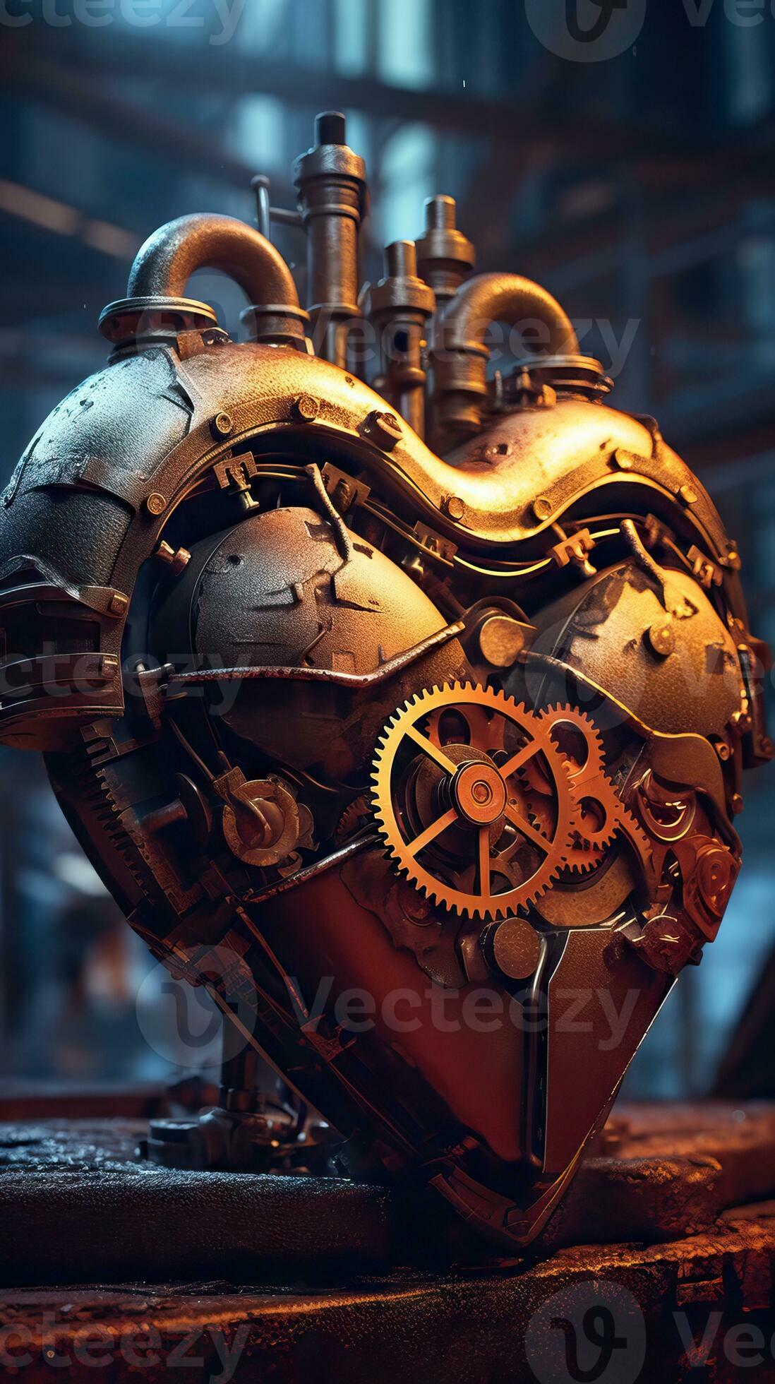 Rusty Mechanical Heart A Fictional Device for Science Fiction and Fantasy Generative AI 29982136 ...