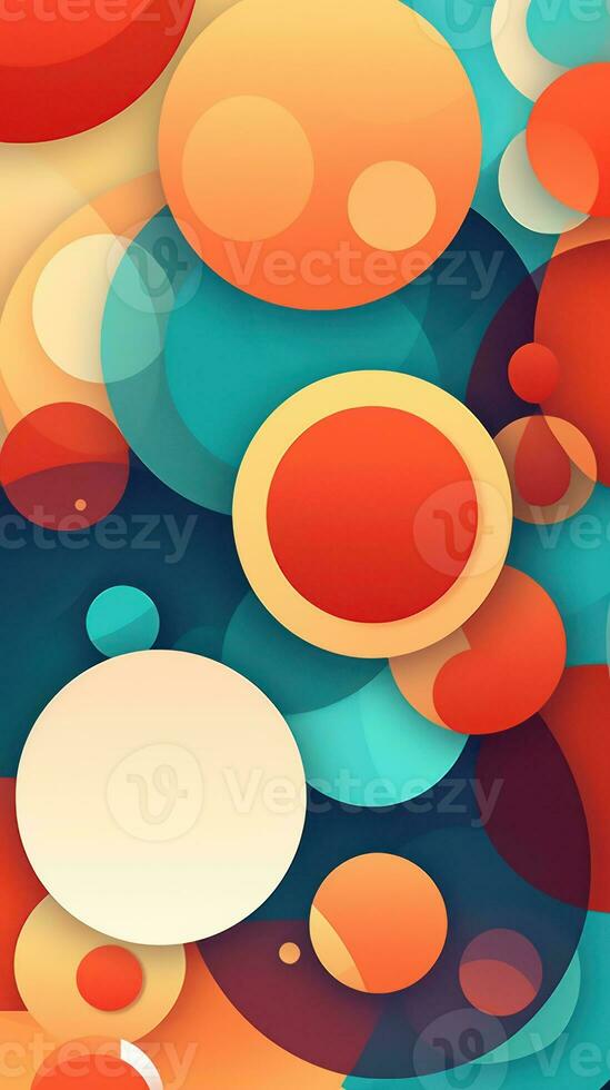 Abstract Design with Overlapping Layers and Concentric Circles Generative AI 29983461 Stock ...