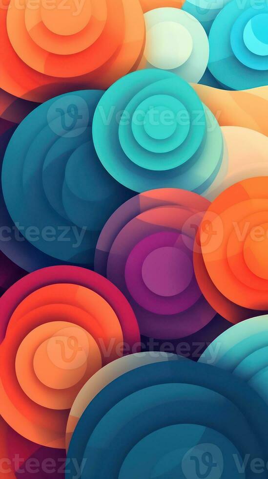 Abstract Design with Overlapping Layers and Concentric Circles Generative AI 29983464 Stock ...