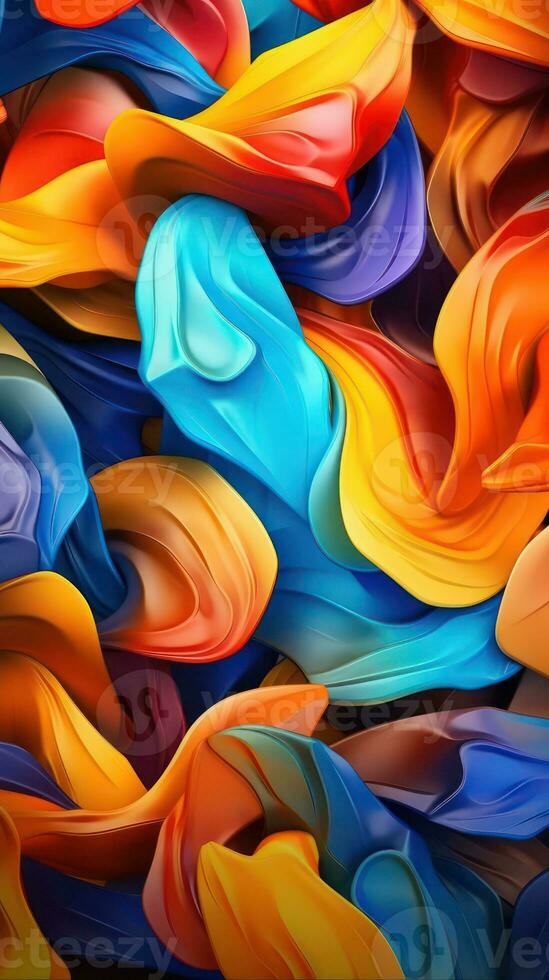 Vibrant Overlapping Shapes Abstract Artwork Generative Ai 29983524