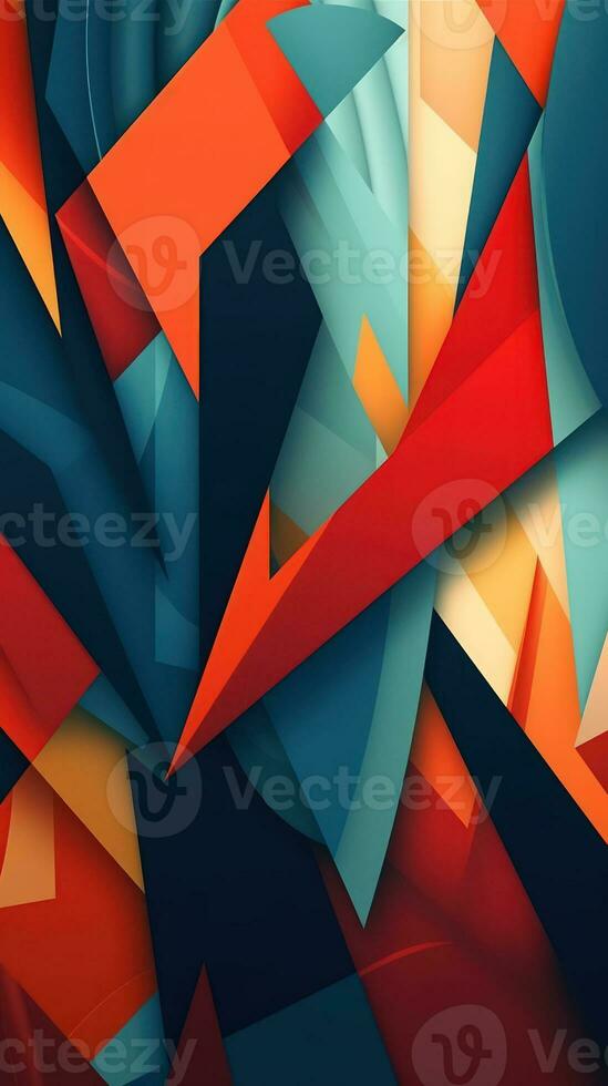 Modern Abstract Artwork With Sharp Angular Shapes And Soft Curves Ai