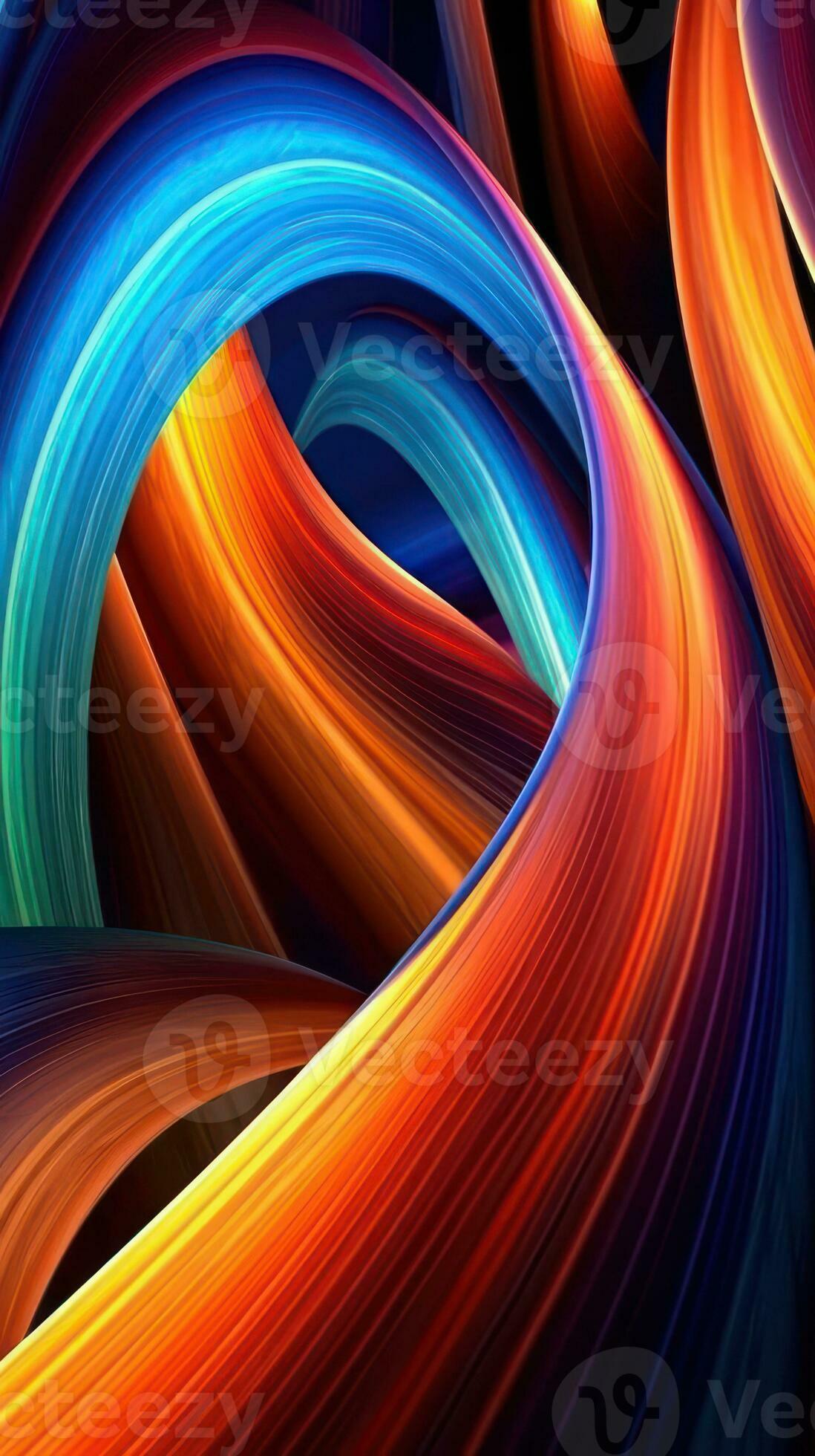 Mesmerizing Abstract Design With Intersecting Curves And Vibrant Colors Generative Ai 29983793
