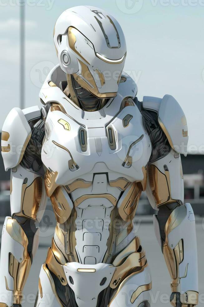 Futuristic Armor Sleek Metallic Advanced Technology for Combat ... Futuristic Armor Sleek Metallic Advanced Technology for Combat ...