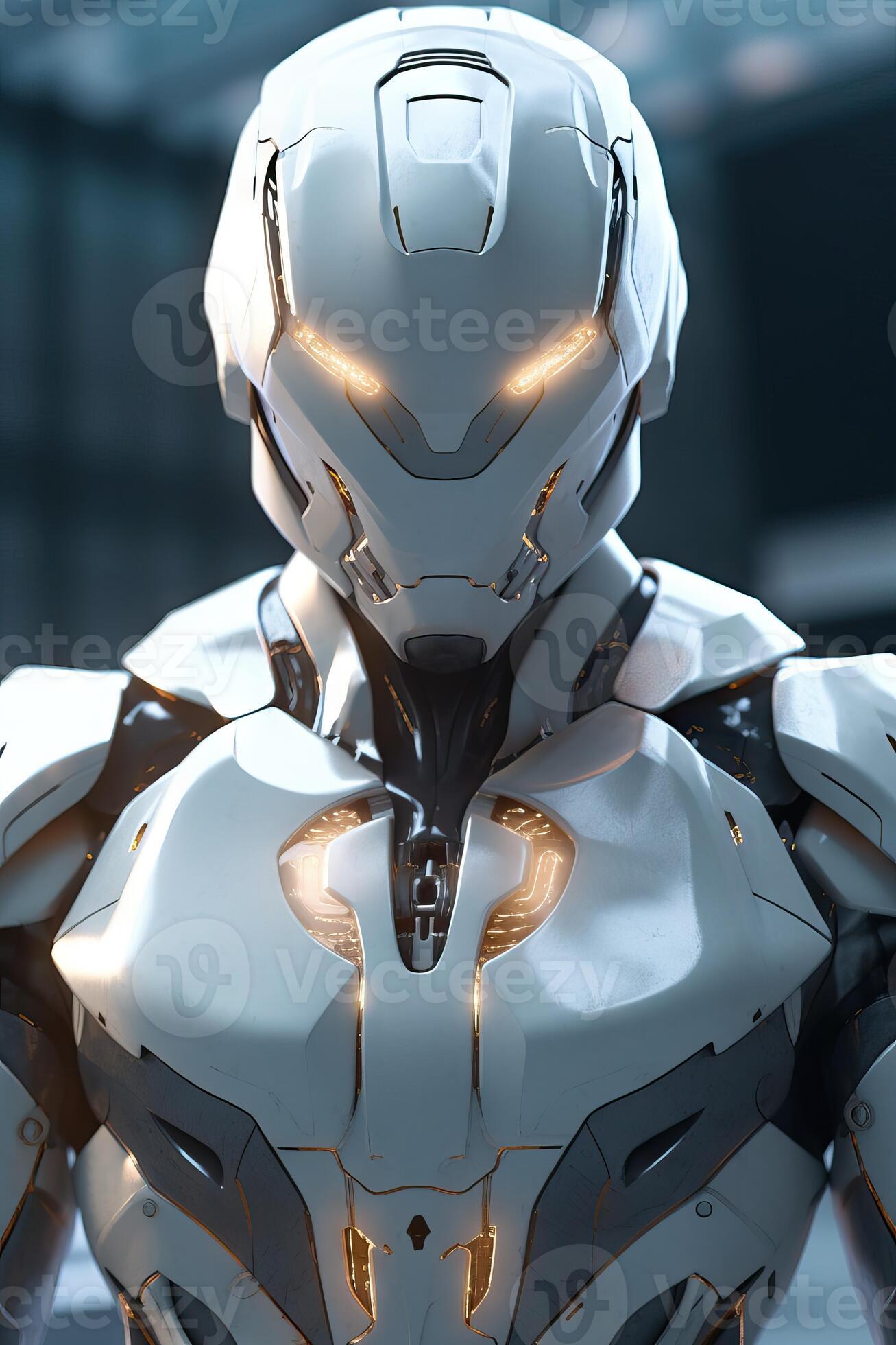 Futuristic Armor Sleek Metallic Advanced Technology for Combat ...