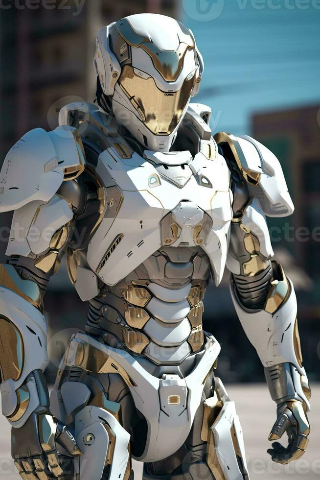 Futuristic Armor Sleek Metallic Advanced Technology for Combat ... Futuristic Armor Sleek Metallic Advanced Technology for Combat ...