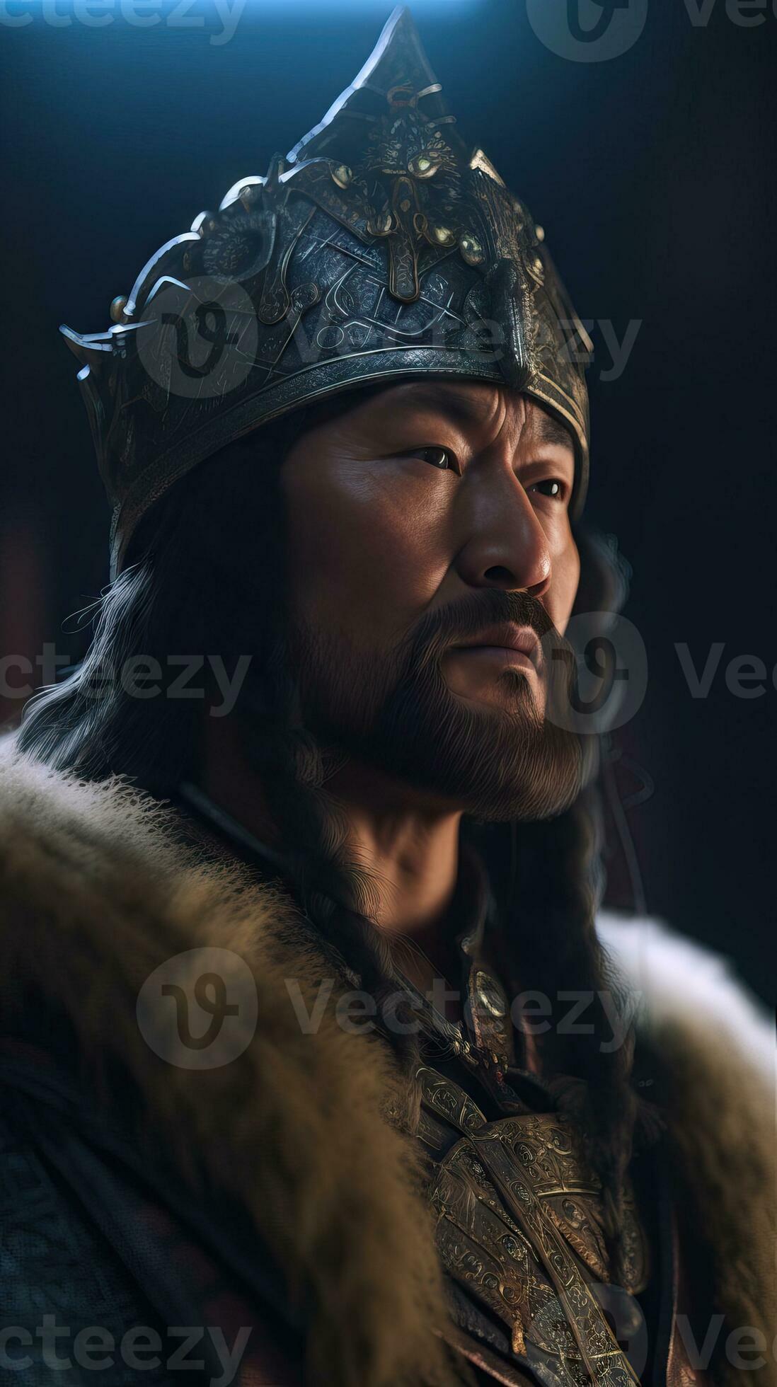 Genghis Khan A Majestic Portrait with Soft Lighting and Depth of Field AI Generated 29984454 ...