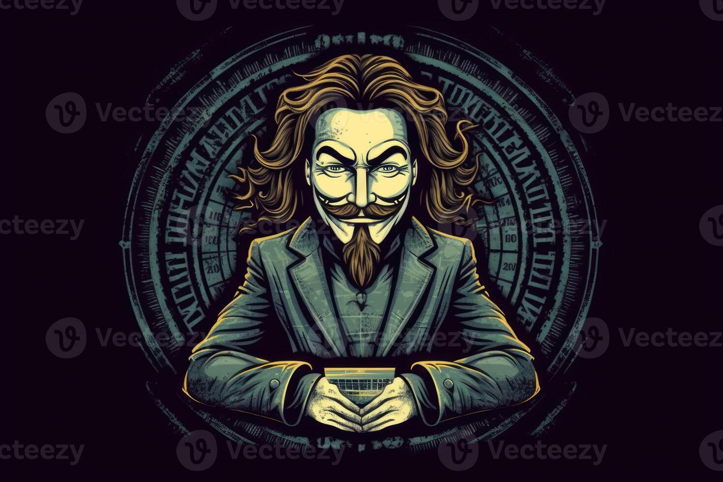 Anonymous Hacker Portrait Cybersecurity and Cybercrime Concept 29986259 ...