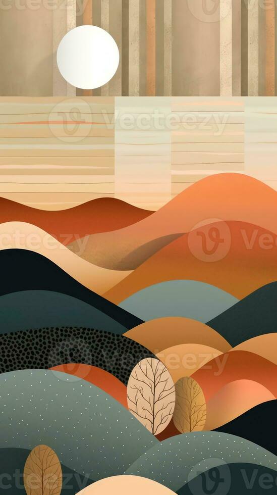 Abstract Landscape with Warm Earth Tones AI Generated 29987371 Stock Photo at Vecteezy